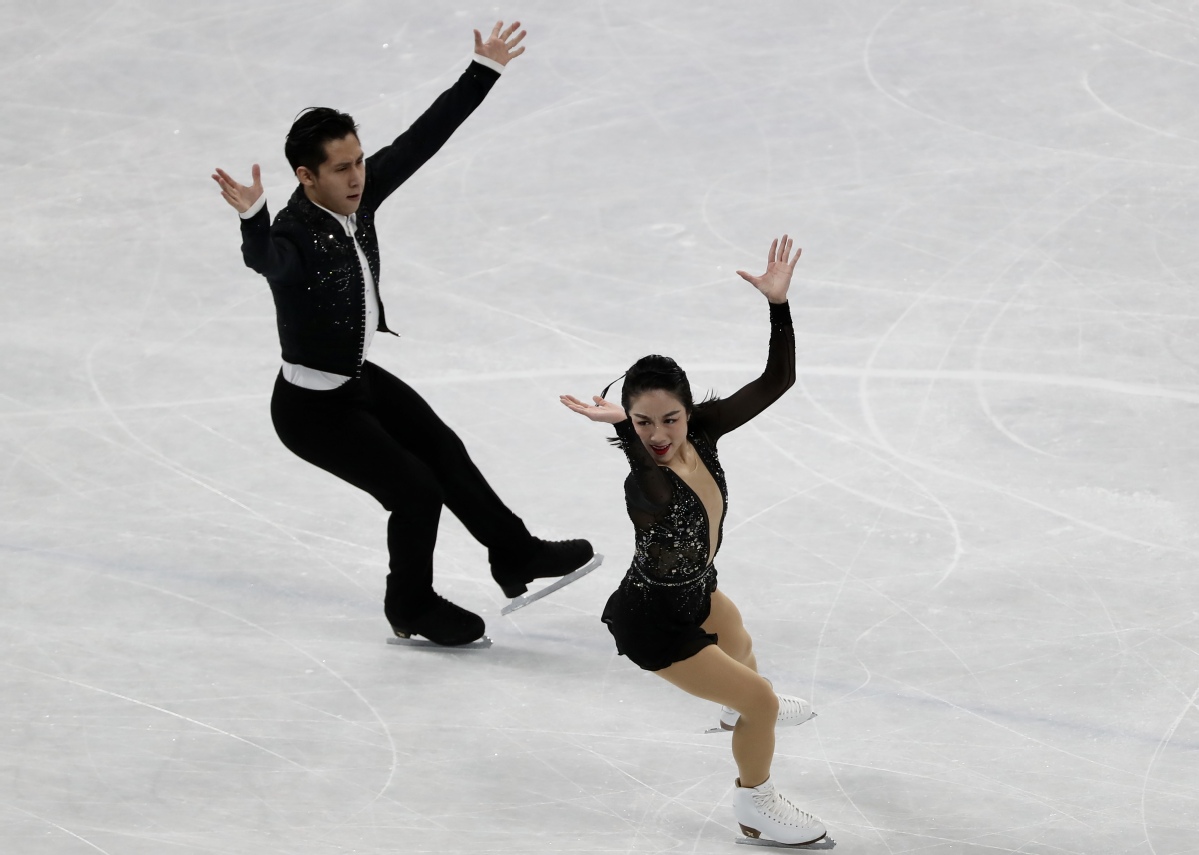 Highlights of figure skating pair skating short program