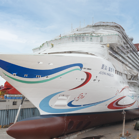 China's first self-made cruise ship named